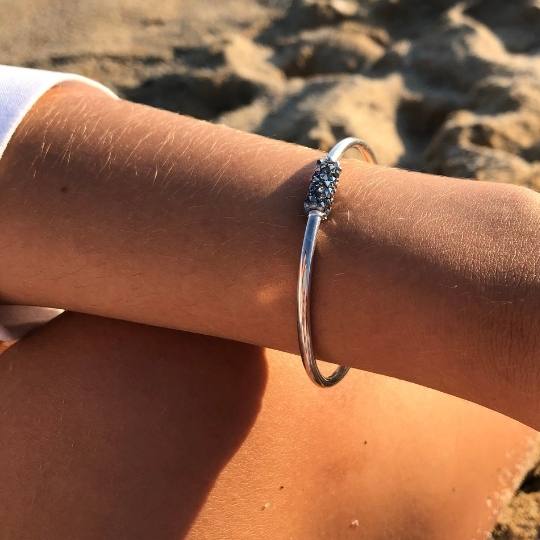 Pulsera extensible plata ley 925 y Swarovski Eclat I VERONIA – VERONIA STORE